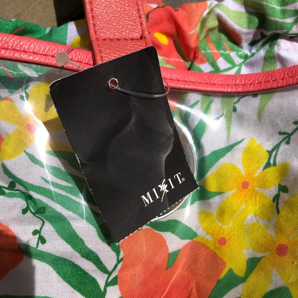 Mixit | Bags | Vintage Y2k Floral Coral Clear Tote Bag Removable Liner | Poshmark